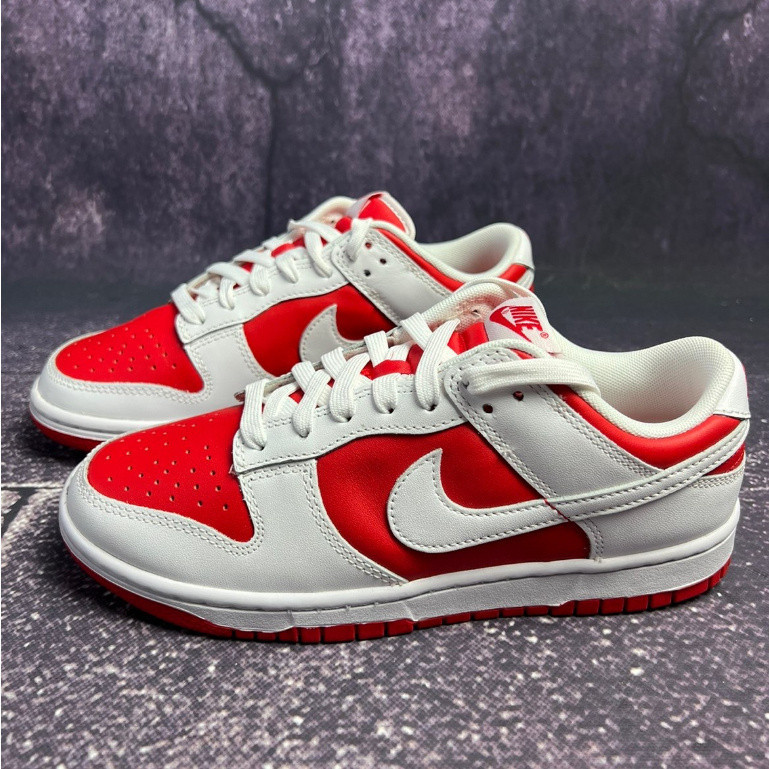 Nike Dunk Low retro "University Red" ของแท้ 100% รองเท้าผ้าใบลําลอง ...