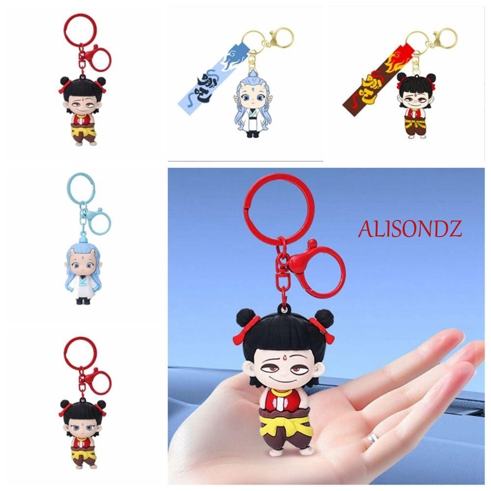 Alisondz Ne Zha พวงกุญแจตุ๊กตา, Kawaii อะคริลิค Aobing Key แหวน,กระเป๋า ...