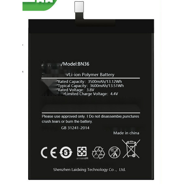 แบตเตอรี่ที่เหมาะสำหรับ Xiaomi 6X โทรศัพท์ดั้งเดิม Mi6x ปรับปรุงความจุ ...