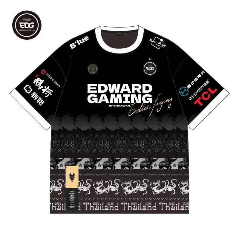 [ปรับแต่งได้ Id] 2025 Valente Game EDG E-Sports เสื้อยืด, EDG Thailand Bangkok Masters Game ...
