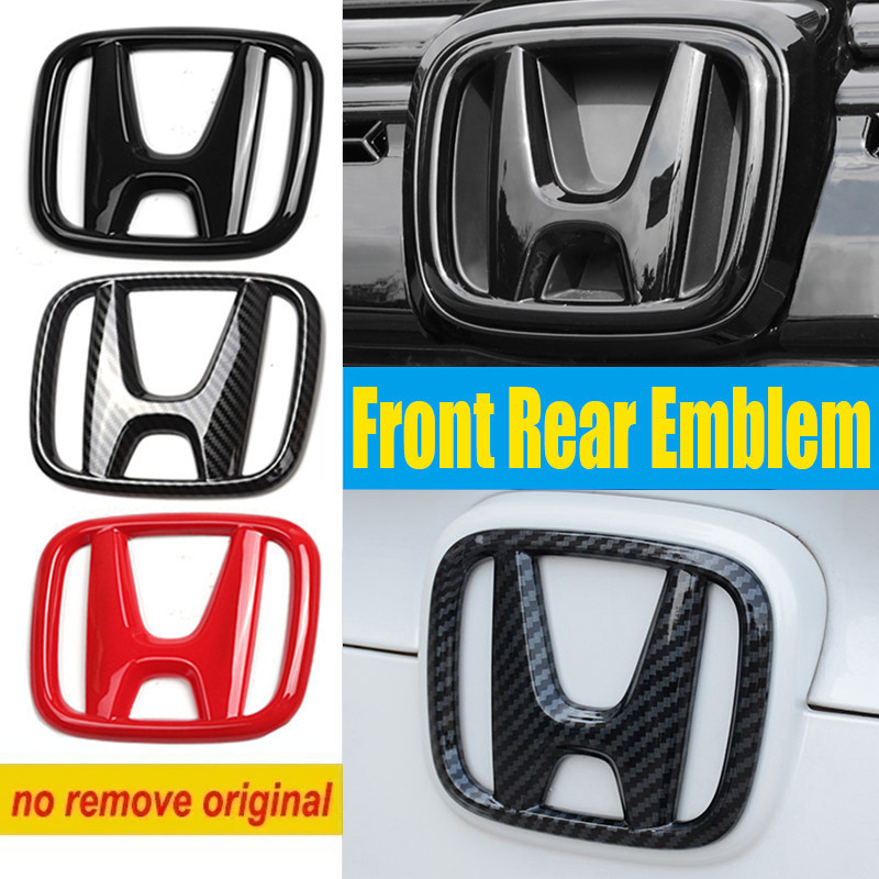 2pc รถกระจังหน้าสัญลักษณ์ด้านหลังป้ายสติกเกอร์สําหรับ Honda Accord Civic 10th 8th FIT URV VEZEL ...