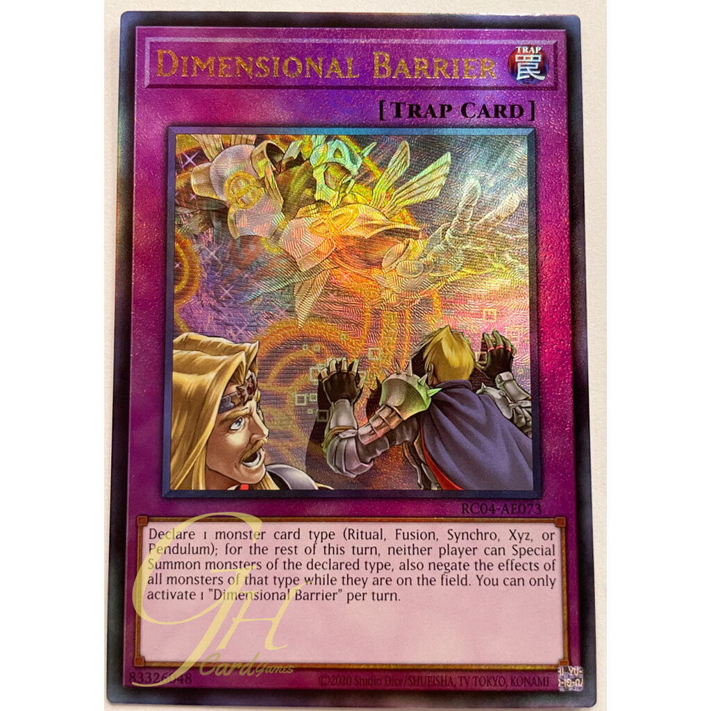 Yugioh [RC04-AE073] Dimensional Barrier (Ultimate Rare) | Shopee Thailand