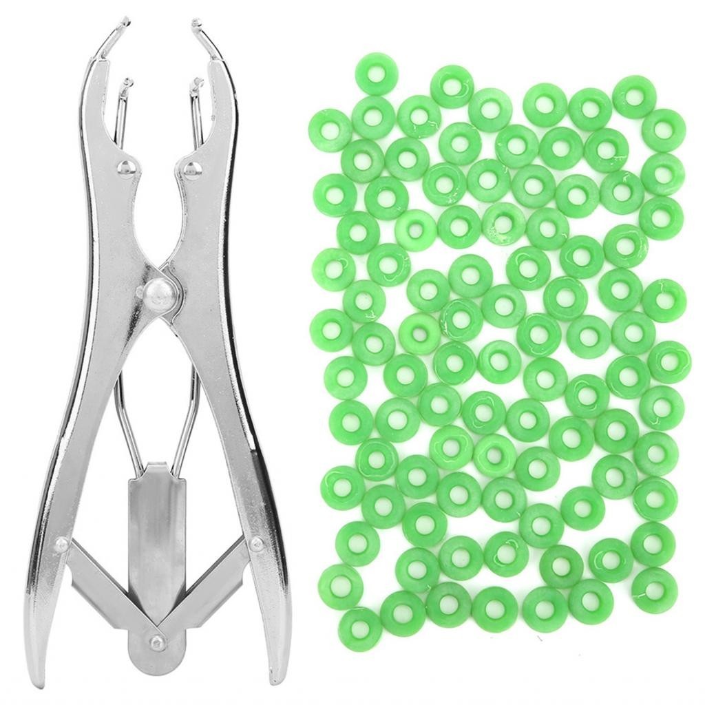 Stainless Steel Castrator Rings Elastrator Castration Pliers Ring Applicator Pigs Tail Docking ...