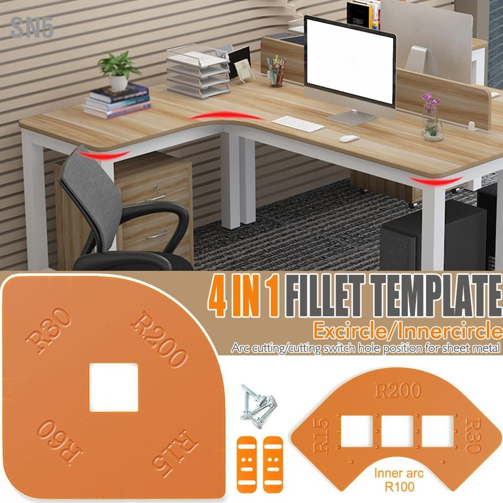 SN5 มุมโค้งมน Locator R15 R30 R60 R200 รัศมีแม่แบบ JIG สำหรับตู้ Closet ...