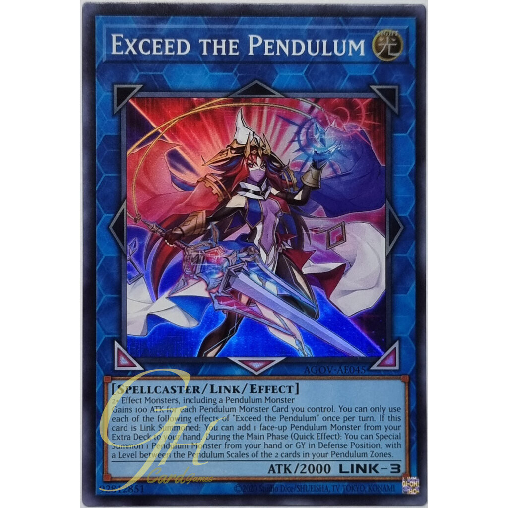 Yugioh [AGOV-AE045] Exceed the Pendulum (Super Rare) | Shopee Thailand