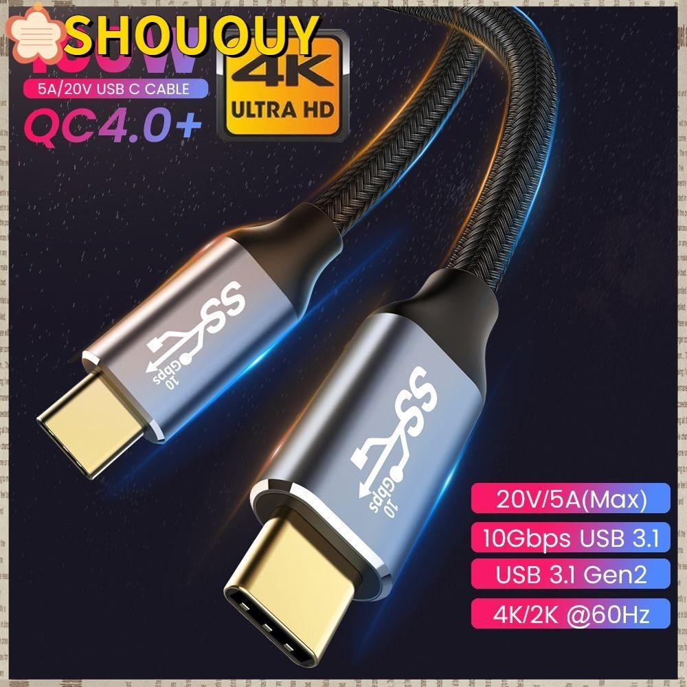 Shououy สายชาร์จโทรศัพท์มือถือ Type C PD 100W 4K 60HZ ชาร์จเร็ว | Shopee Thailand