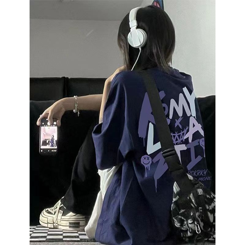 American High Street Hip-hop สไตล ์ Men/Women Harajuku Retro Neutral ...