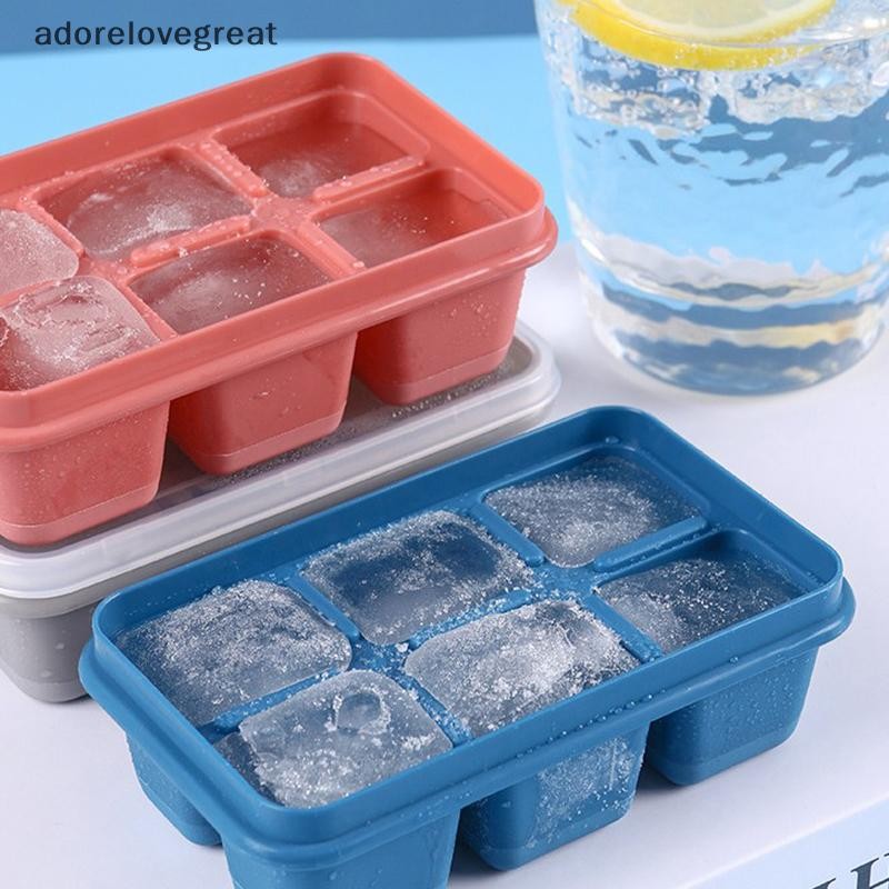 Alt ซิลิโคน Ice Cube Mould พร้อมฝาปิด DIY 6 ตารางด้านล่างนุ่ม ce Cube ...