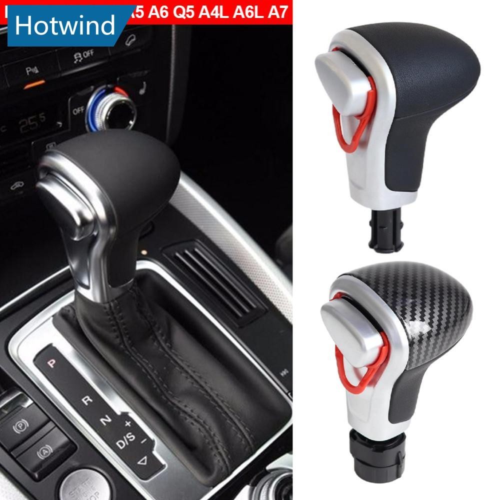Hw รถอัตโนมัติ Shift Knob เกียร์ Shift Knob Head Lever หนัง Shift Knob Stick สําหรับ Audi A3 A4 ...