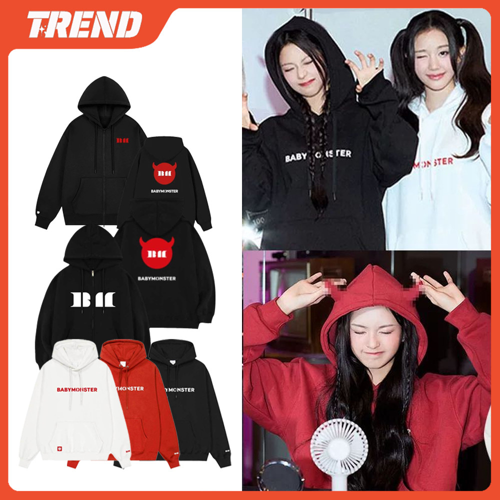 2025 BABYMONSTER 1st WORLD TOUR HELLO MONSTERS Merch Zip-up Hoodie ...