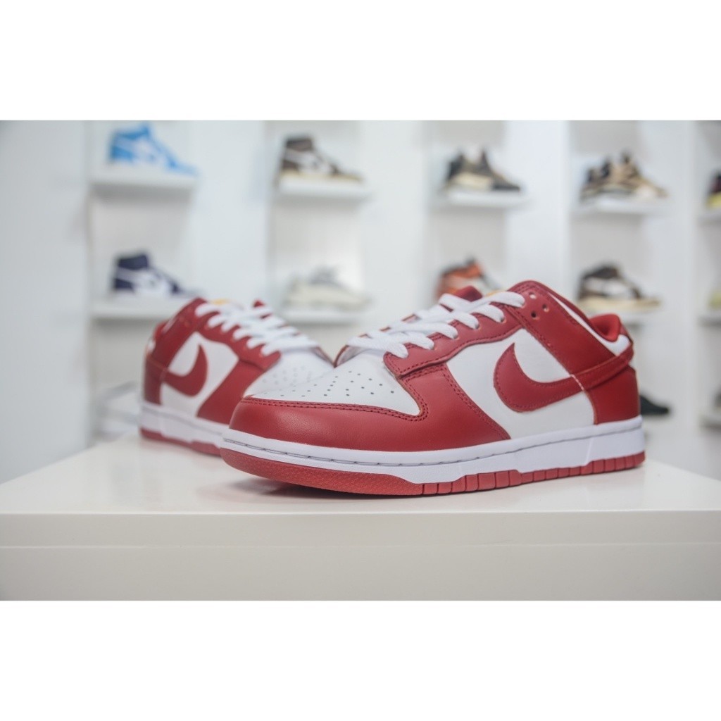 Nike SB Dunk Low Retro "Gym Red" รองเท้ากันลื่นแบบสบาย ๆ สไตล์วินเทจต่ำ ...