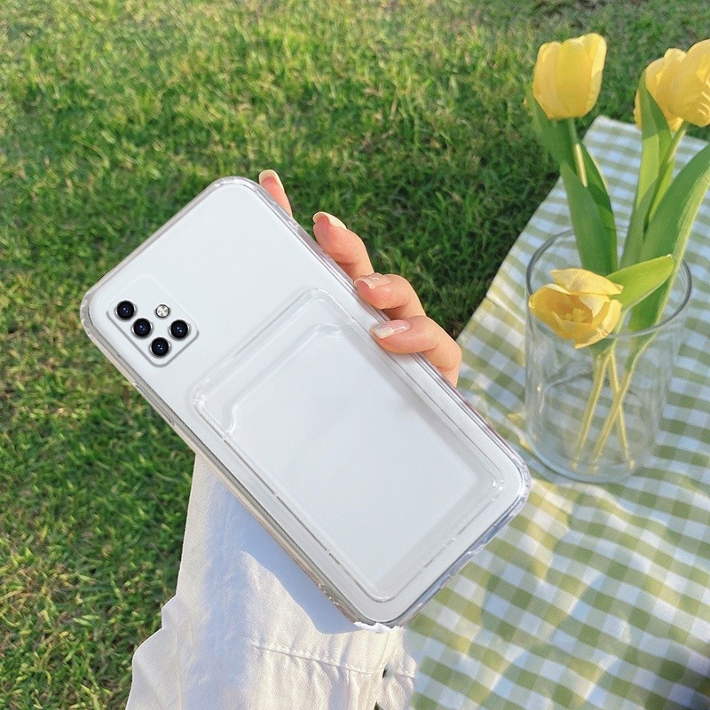 เคสโทรศัพท์มือถือแบบใส พร้อมช่องใส่บัตร สําหรับ Oppo Reno 9 8 7 5 Pro 6