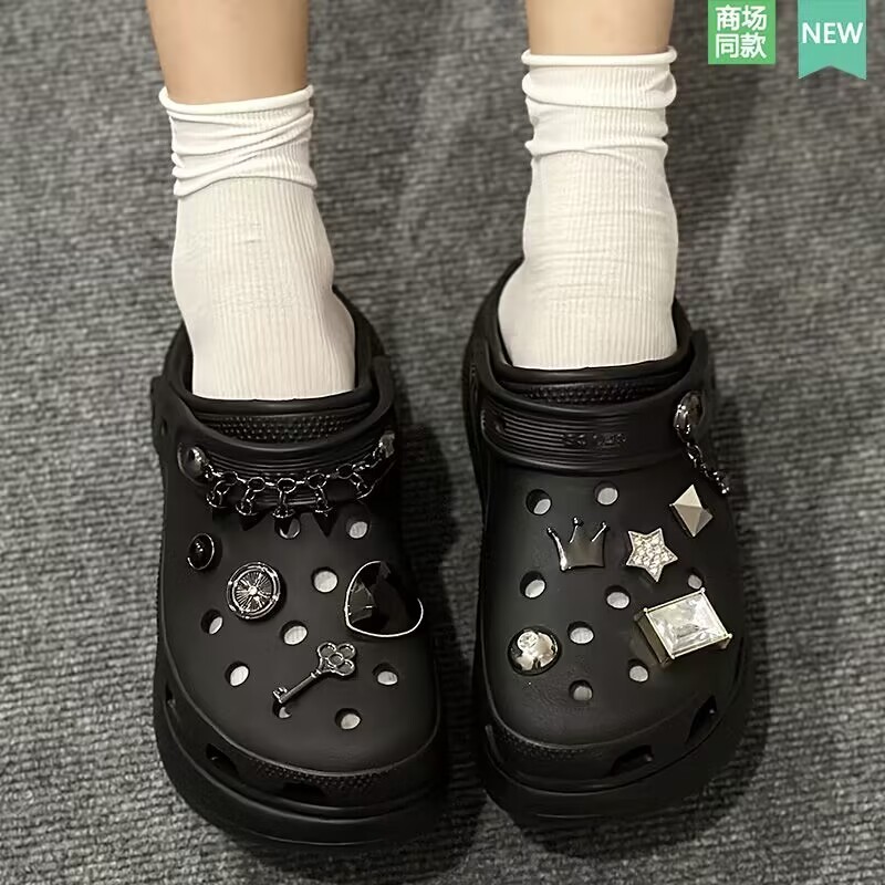 Jibbitz crocs 24 ใหม่ อุปกรณ์เสริมหัวเข็มขัดโลหะ รูปดอกไม้ 3D ถอดออกได้ DIY | Shopee Thailand
