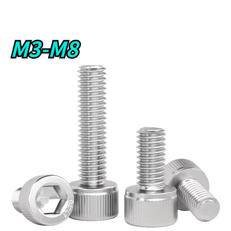 [HNK] สกรูหัวกระบอก สเตนเลส 304 ทรงหกเหลี่ยม GB M3-M4-M5-M6-M8 | Shopee Thailand