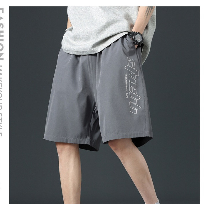 Shoesfashion กางเกงขาสั้นลำลอง แห้งเร็ว กางเกงขาสั้น เอวยางยืด ผ้ารุ่ม ...