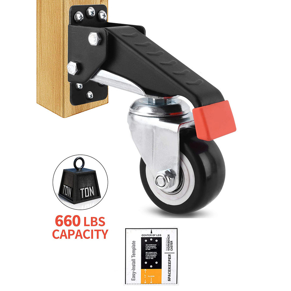 ชุดล้อเลื่อน Workbench พร้อมแผ่นยึดแบบถอดได้ ชุดล้อเลื่อนแบบพับเก็บได้ ...