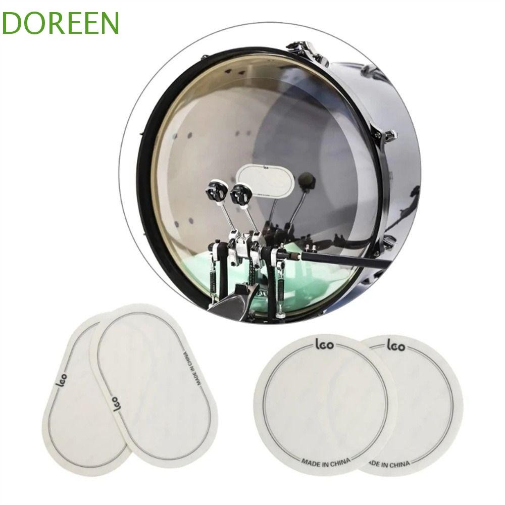Doreen Bass Drum Patch, Single/Double Pedal Patch Drumhead Protector, ทนทานแน่นติดตั้ง ...