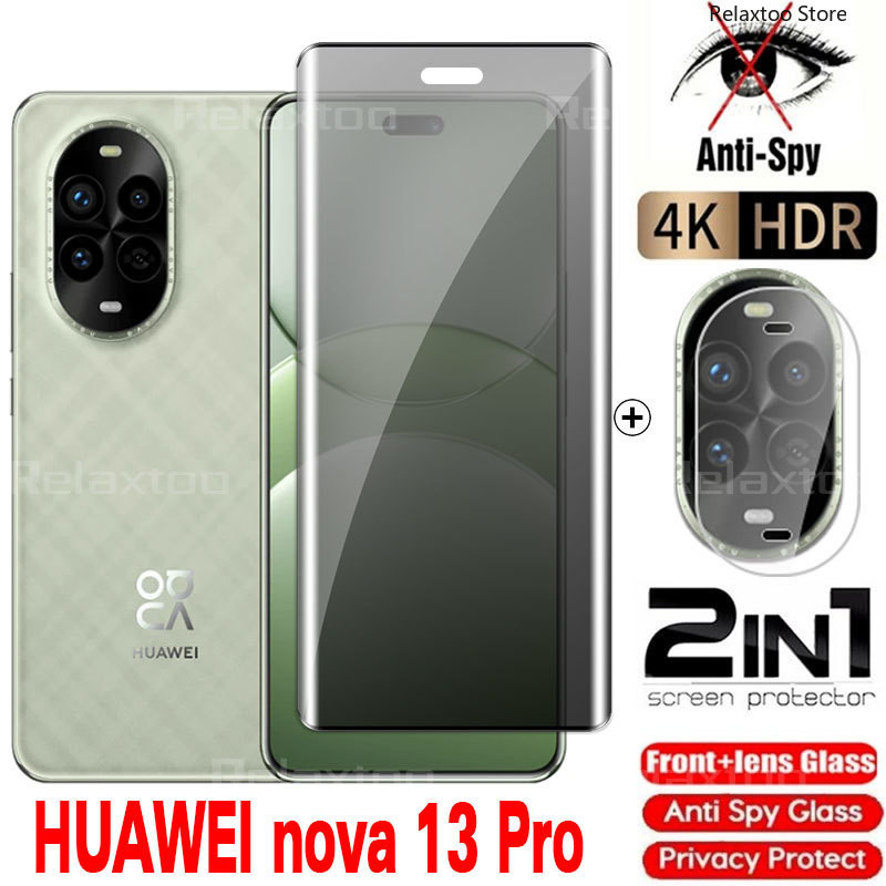Huawei Nova13 Pro 2025 2IN1 หน้าจอความเป็นส่วนตัวปกป้องฟิล์มแก้วสําหรับ Huawei Nova 13 Pro 13Pro ...