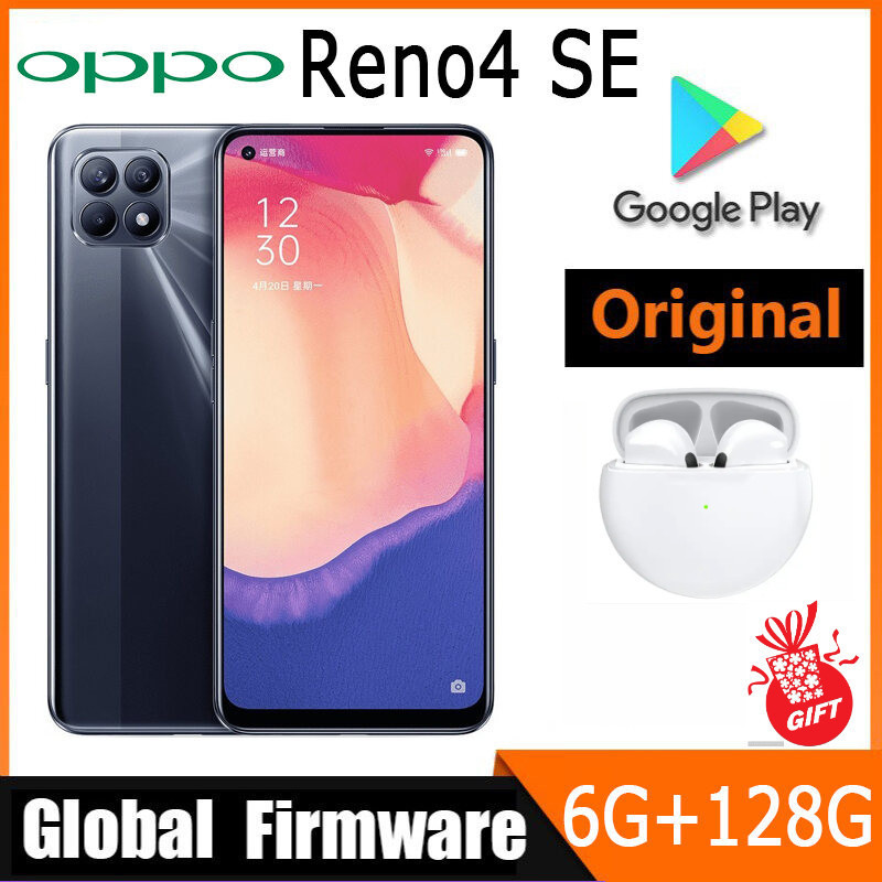 Oppo Reno 4 SE 5G สมาร์ทโฟน Global เฟิร์มแวร์ MTk ขนาด 720 6.43" 2400x1080 6GB RAM 128GB ROM 48 ...