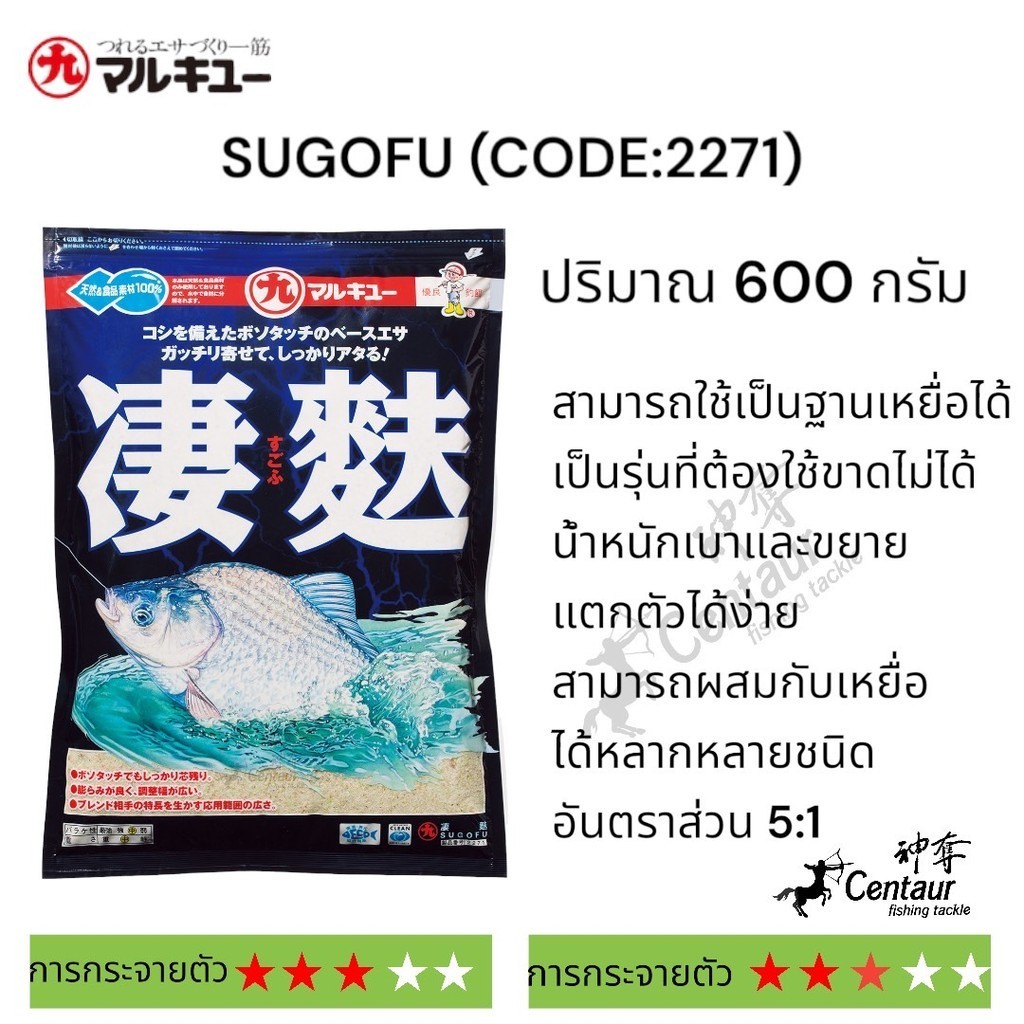 เหยื่อมารูุคิว "ซูโกฟุ" Marukyu SUGOFU (CODE:2271) 700 กรัม | Shopee Thailand