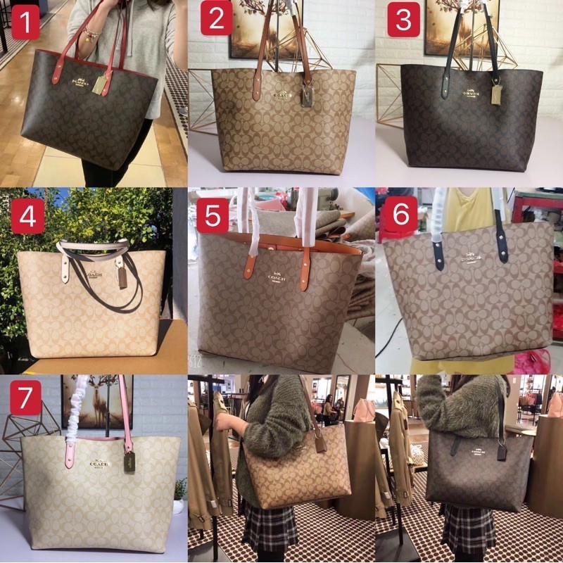 Town Tote In Signature Canvas F76636 ผู้หญิง พิมพ์คลาสสิก กระเป๋าสะพาย ...