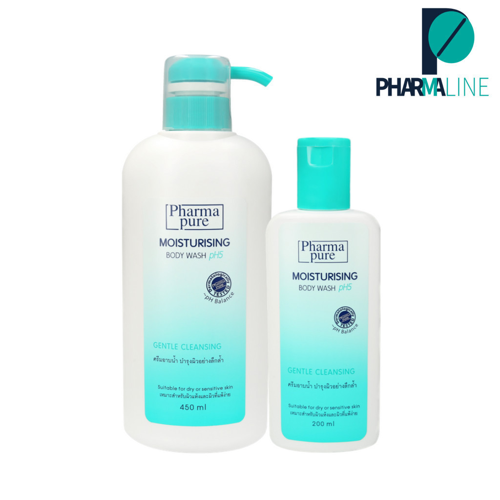 ซื้อ 1 แถม 1 (450 ml + 200 ml) Pharmapure Moisturising Body Wash Gentle ...