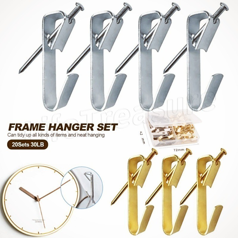 [ Featured ] ตะขอแขวนกรอบรูป พร้อมตะปู ติดตั้งง่าย สําหรับบ้าน ออฟฟิศ ...