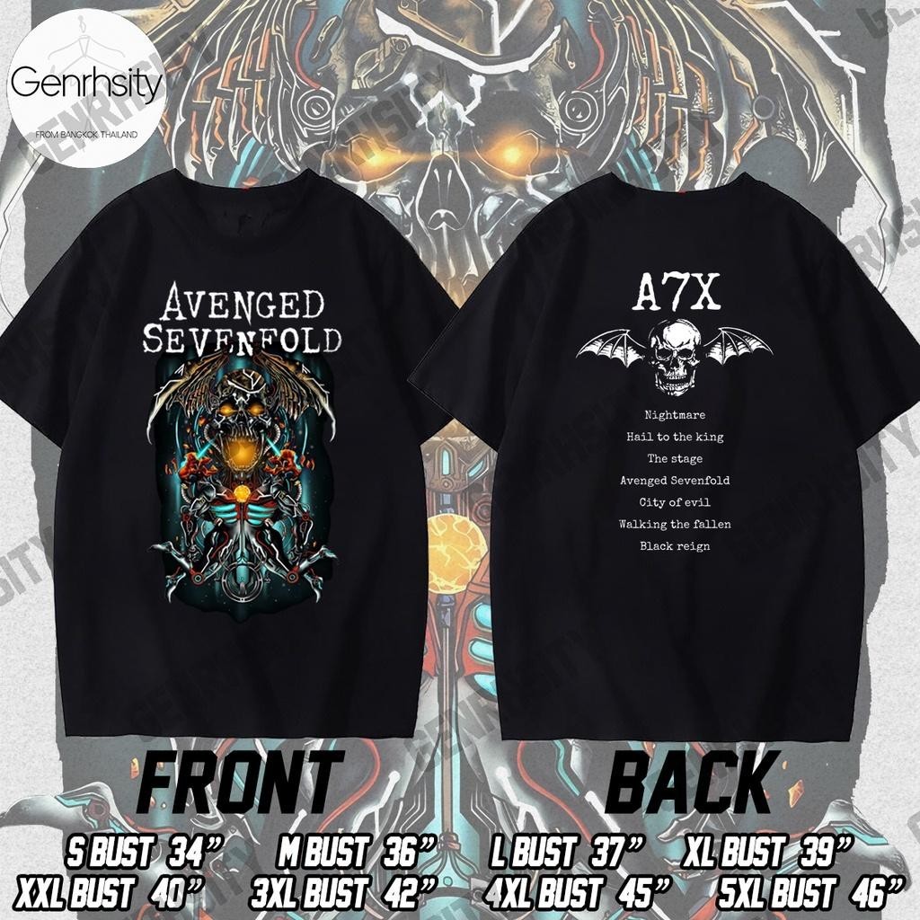 เสื้อA7x เสื้อยืดผู้ชายเท่ๆ Avenged Sevenfold T Shirt For Men Cotton ...