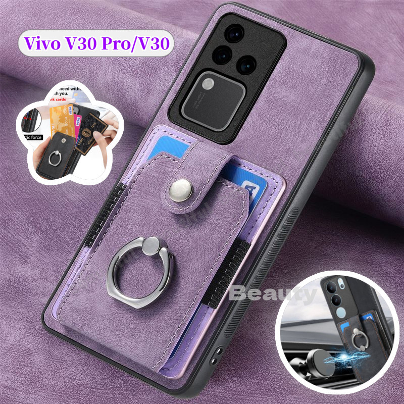 หนัง Vivo V30 Pro กรณี Vivo V30 V30Pro V 30 V30E V40lite 5G VivoV30 โทรศัพท์ปลอกช่องใส่การ์ด ...