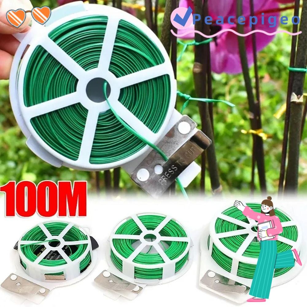 Peacepigeo 1 ชิ้นพืชผูกลวดเหล็ก,สายรัดตัดตัวเองลวดเหล็กสายผูกสวนบิด,นํามาใช้ใหม่ 20/30/50/100 เม ...