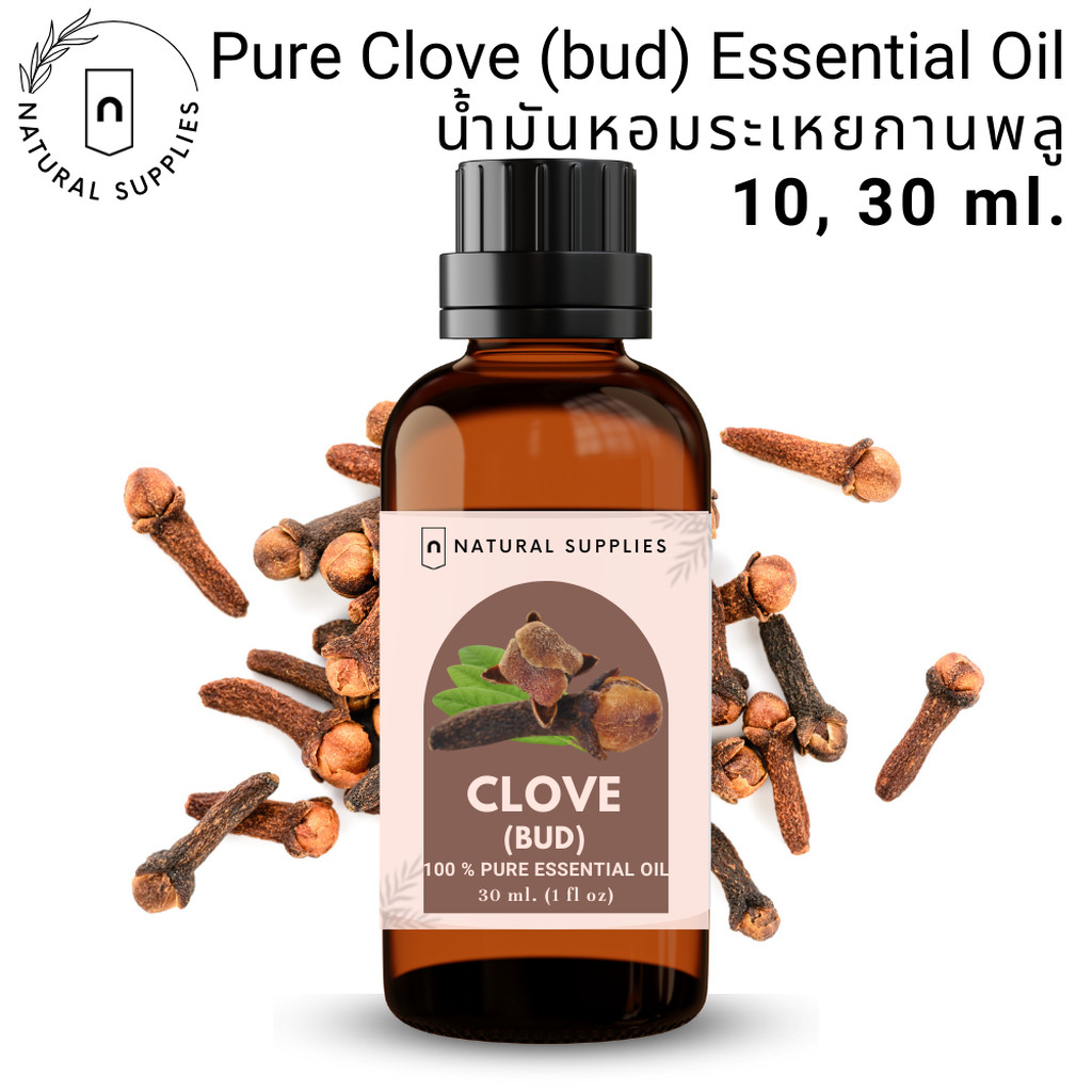 Pure Clove (Bud) Essential oil น้ำมันหอมระเหย กานพลู บริสุทธิ์ ขนาด 10 ...