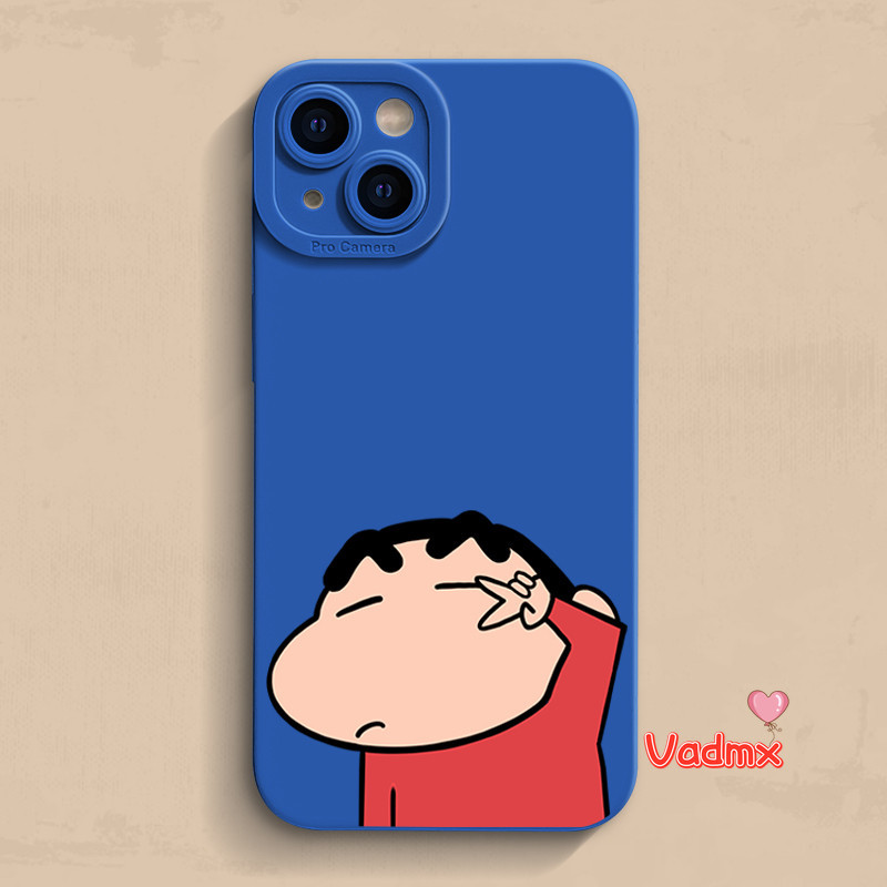 เคสโทรศัพท์มือถือแบบนิ่ม ลายการ์ตูนชินจัง ป้องกันกล้อง สําหรับ Oppo