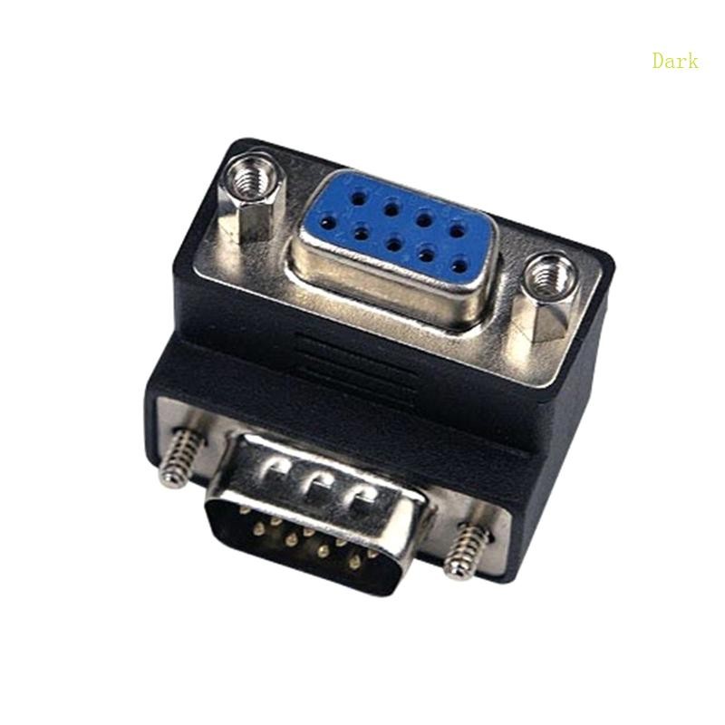 Dark RS232 DB9pin Serial Port Conversion สําหรับหัว DB9 ชายหญิง 90 องศา ...