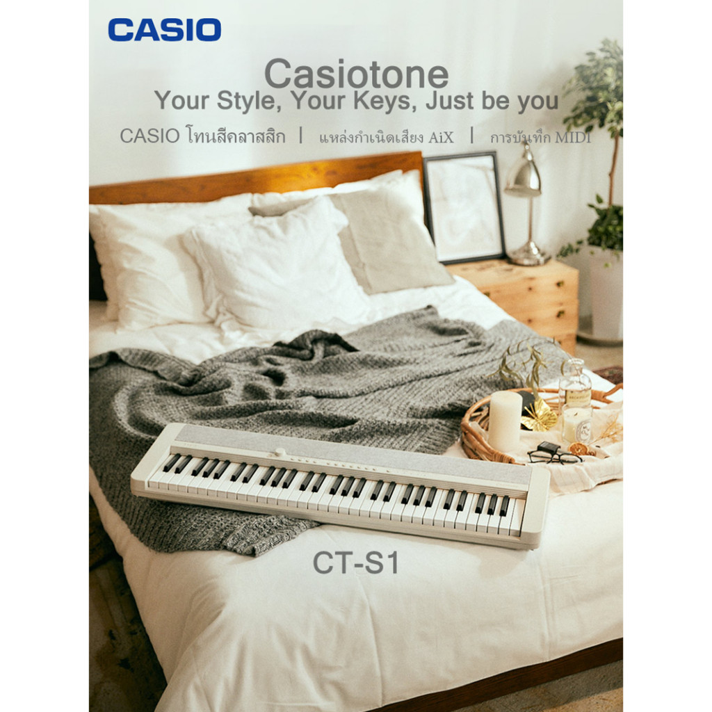 CASIO Electronic Keyboard Casiotone CT-S1 61 Keys Electronic Piano CT ...