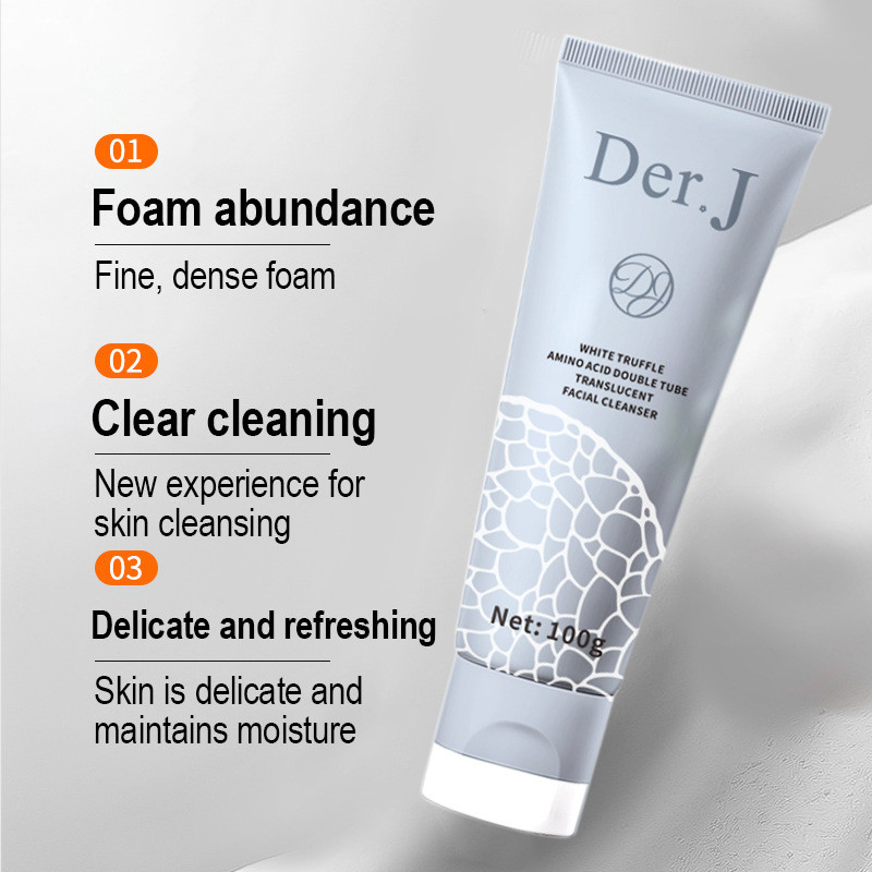 สินค้าใหม่ทุกวัน/cross-border Der.J White Truffle Amino Acid Facial Cleanser Clean Mild ...