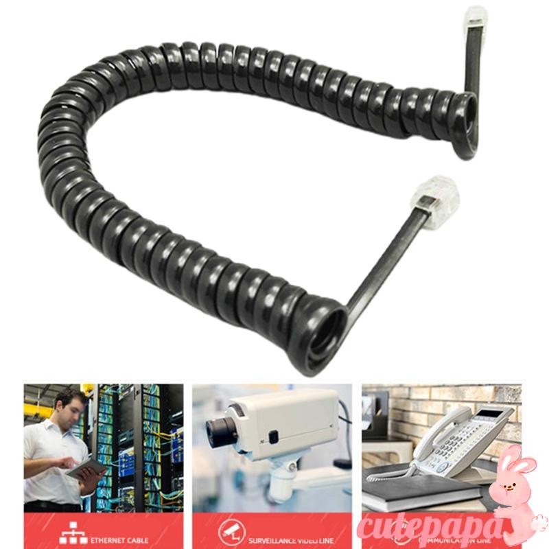 Cutep 6FT 4-core Coiled Wire Phone Handset Cable สายเชื่อมต่อโทรศัพท์ ...