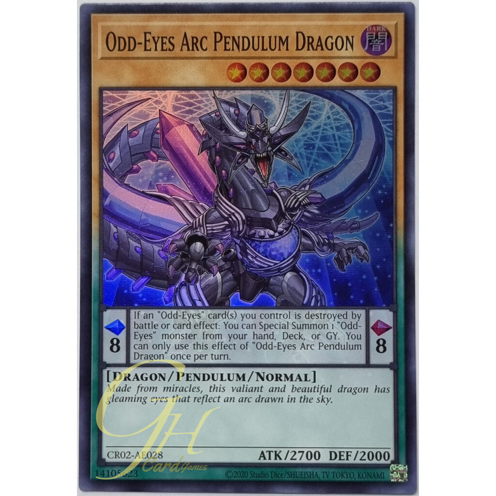 Yugioh [CR02-AE028] Odd-Eyes Arc Pendulum Dragon (Super Rare) | Shopee Thailand