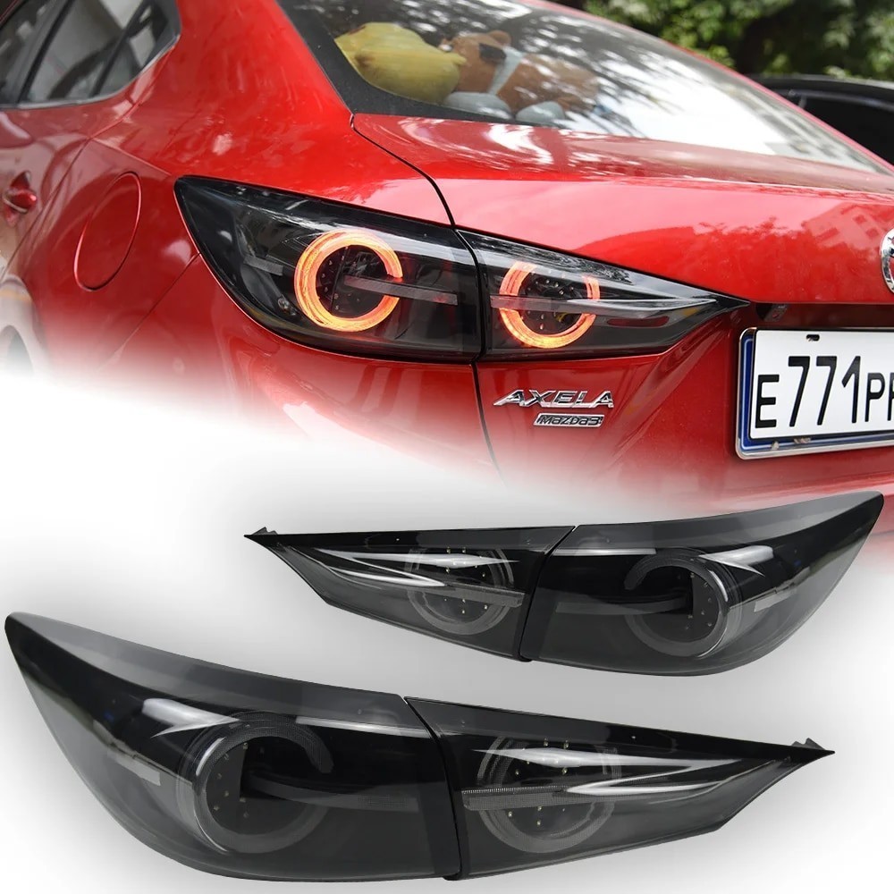 Car Lights for Mazda 3 LED Tail Lamp 2014-2018 Mazda3 Axela Sedan Rear Lamp LED DRL Signal Brake ...