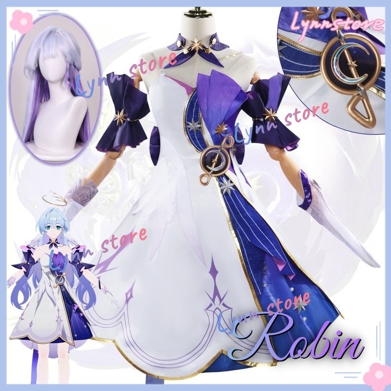 เกมคอสเพลย์ ROBIN HONKAI STAR RAIL คอสตูม+วิกผมครบชุด ROBIN COS ...