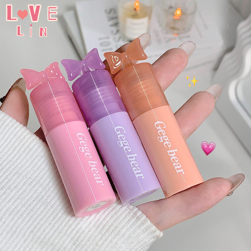 【Lovelin】Gege Bear Ge Ge bear little fairy ลิปสติก เคลือบริมฝีปาก น่ารัก สีแดง | Shopee Thailand
