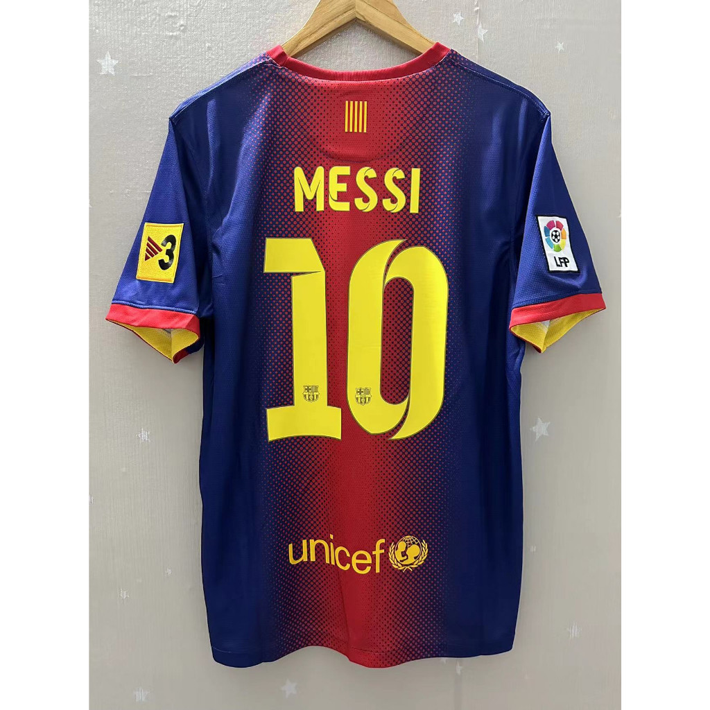 เสื้อกีฬาแขนสั้น ลายทีมชาติฟุตบอล Barcelona MESSI NEYMAR JR 12-13 ชุดเหย้า คุณภาพสูง สไตล์เรโทร ...