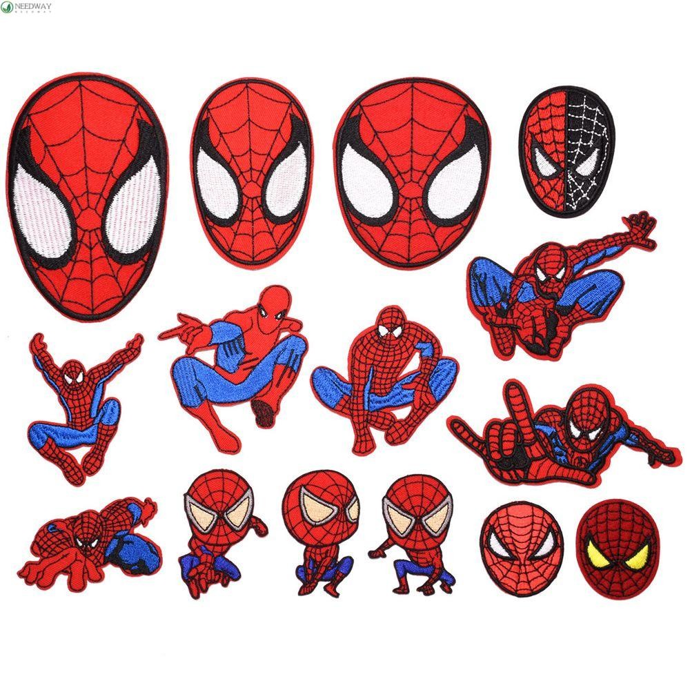 Needway Spiderman Patch กางเกงยีนส์ตกแต่งของขวัญวันเกิดเสื้อผ้าอุปกรณ์เสริม DIY เย็บป้าย Hot ...