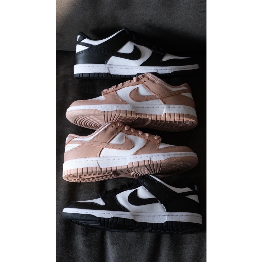 Nike dunk low panda grey fog rose whisper ผ้าใบ รองเท้า new | Shopee ...