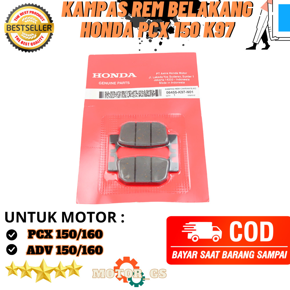 ผ ้ าเบรคหลัง K97 Honda PCX 150 & ADV 150/Dispad PCX 160 ADV 160 & VARIO 160-06455-K97-N01 ...
