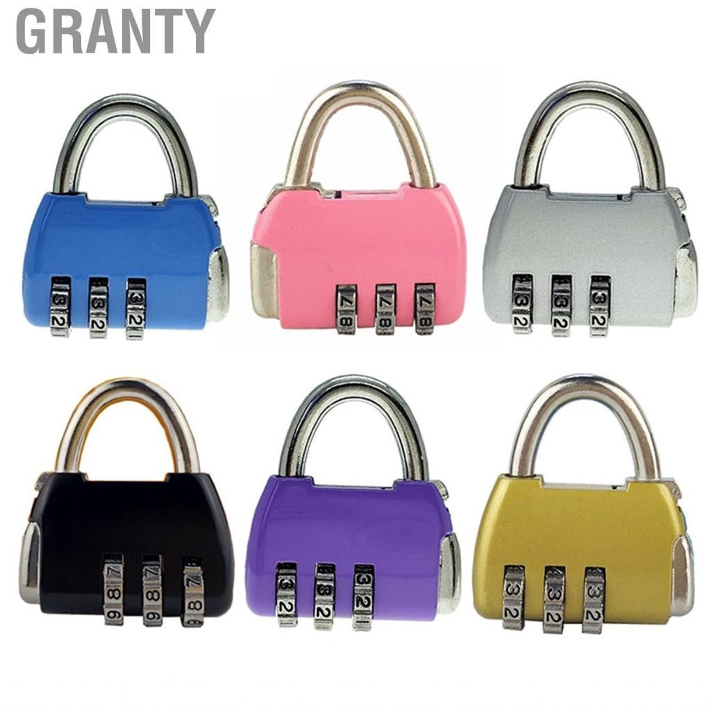 Granty Padlock 3 Digit Combination Lock Security Heavy Duty Zinc Alloy ...