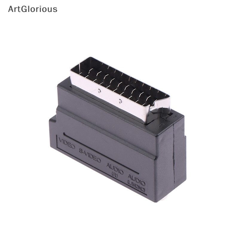 อะแดปเตอร์บล็อก AV 21Pin เป็น 3 RCA Phono Composite S-Video พร้อมสวิตช์ ...