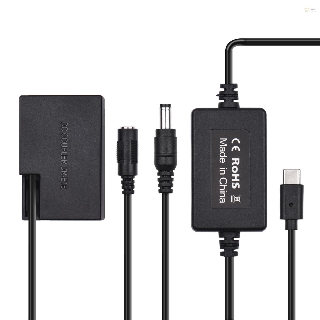Pd USB Type-C สาย DR-E18 Dummy แบตเตอรี่ DC Coupler LP-E17 สําหรับ ...