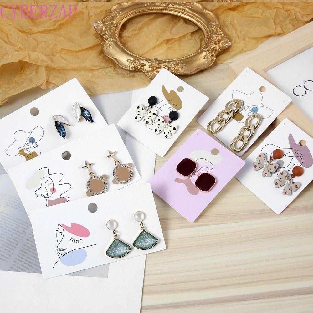 Cyberzap 100 ชิ้นต่างหูแสดงการ์ด,รูปแบบ Face Paperboard สร้อยคอกระดาษ ...