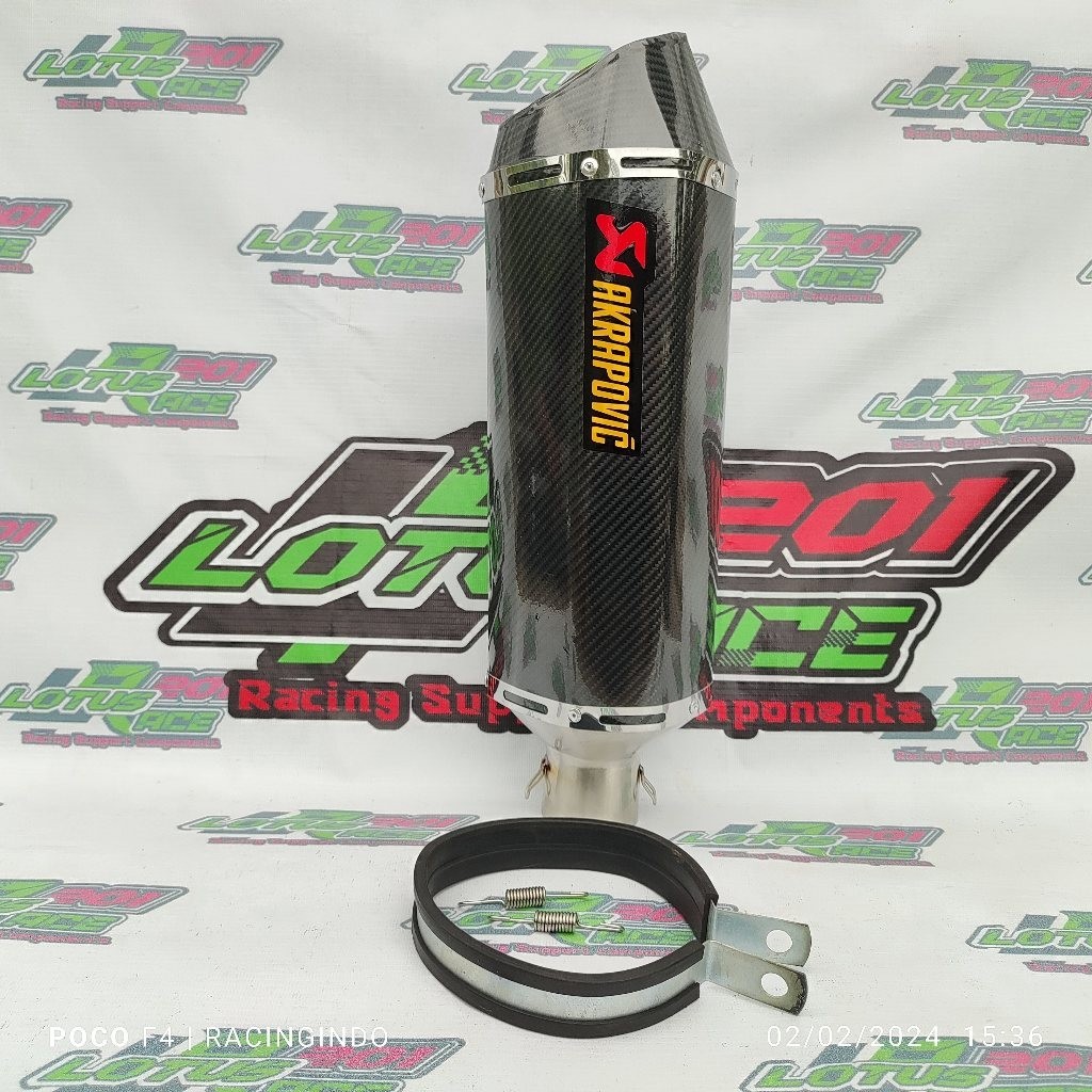 Akrapovic stanlis คาร์บอนทางเข้า 51 มม. ท่อไอเสียแข่งสากลสําหรับรถ ...