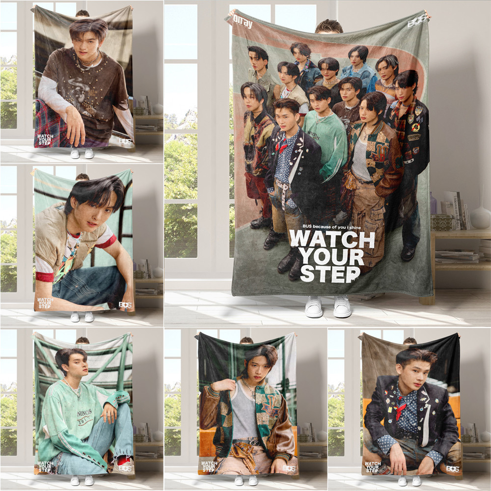 Watch YOUR STEP - BUS ผ้าห่มขนแกะสักหลาดนุ่ม พิมพ์ลายด้านเดียว สําหรับ ...